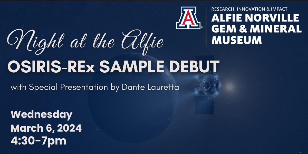Night at the Alfie: Bennu Sample Debut & Dante Lauretta Presentation ...