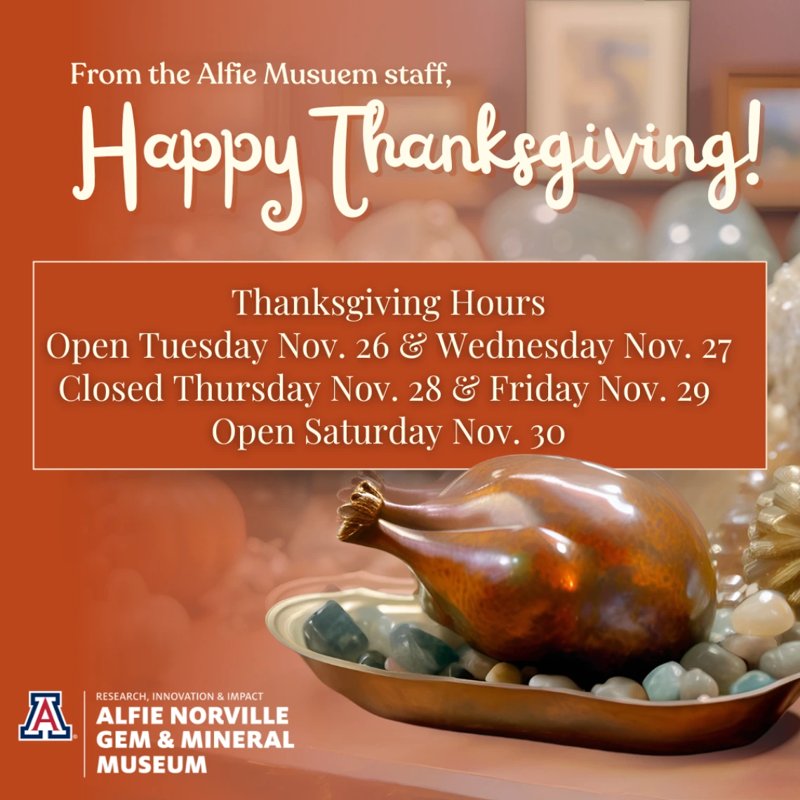 Museum Closed | Alfie Norville Gem & Mineral Museum